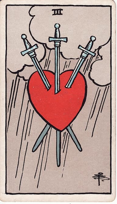 Three of Swords Reversed: Healing, Recovery, Releasing pain